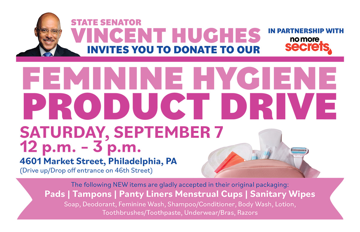 Sen. Hughes and Community Partners Hosting “Feminine Hygiene Products ...